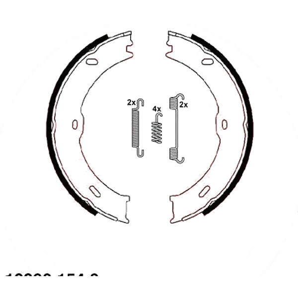 ZIMMERMANN 10990.154.0 (2E0698525 / 9064200320 / A9064200320) колодки ручника mer Sprinter (Спринтер) / VW crafter 1.8-3.5 / 2.1-3.0cdi