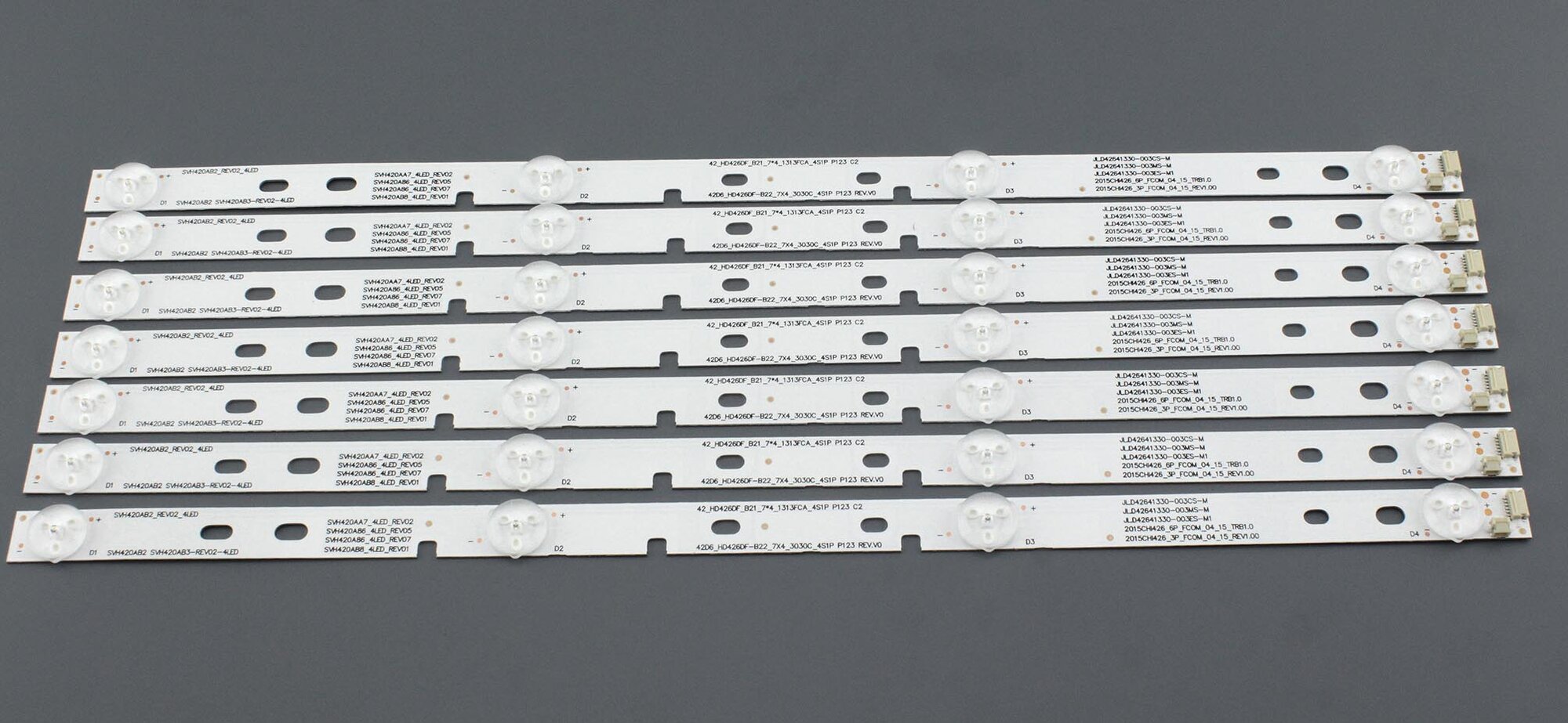 LED подсветка (светодиодная планка) для телевизора TV 43" LB42602, комплект 7 шт