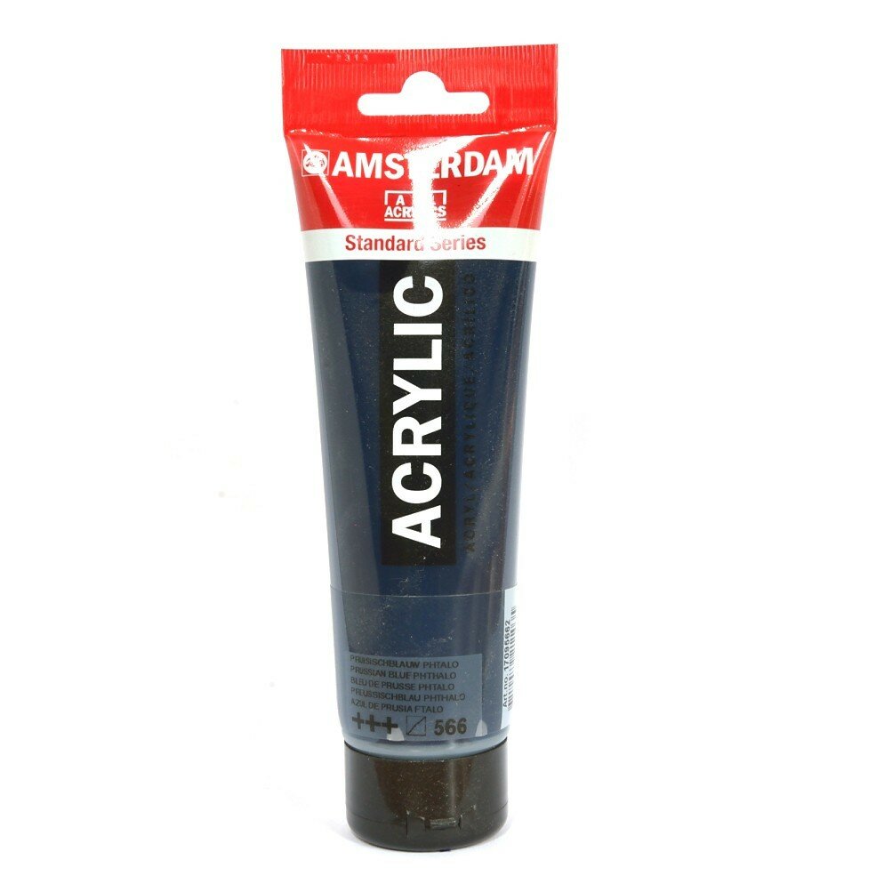 Краска акриловая AMSTERDAM цв.№566 прусский синий (фтало) туба 120мл