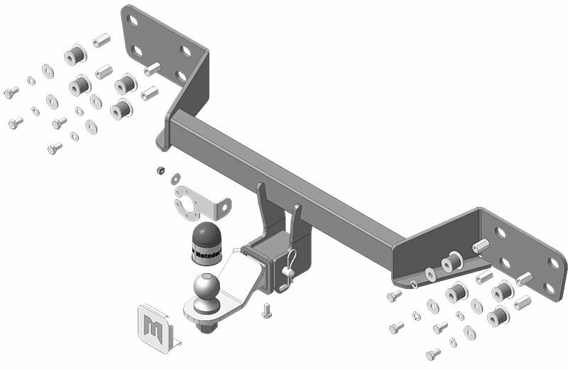 Фаркоп Motodor для Exeed VX 2021-н. в. (хром. Шар) (90027)(паспорт и сертификат в комплекте)(без электрики) 99009-E
