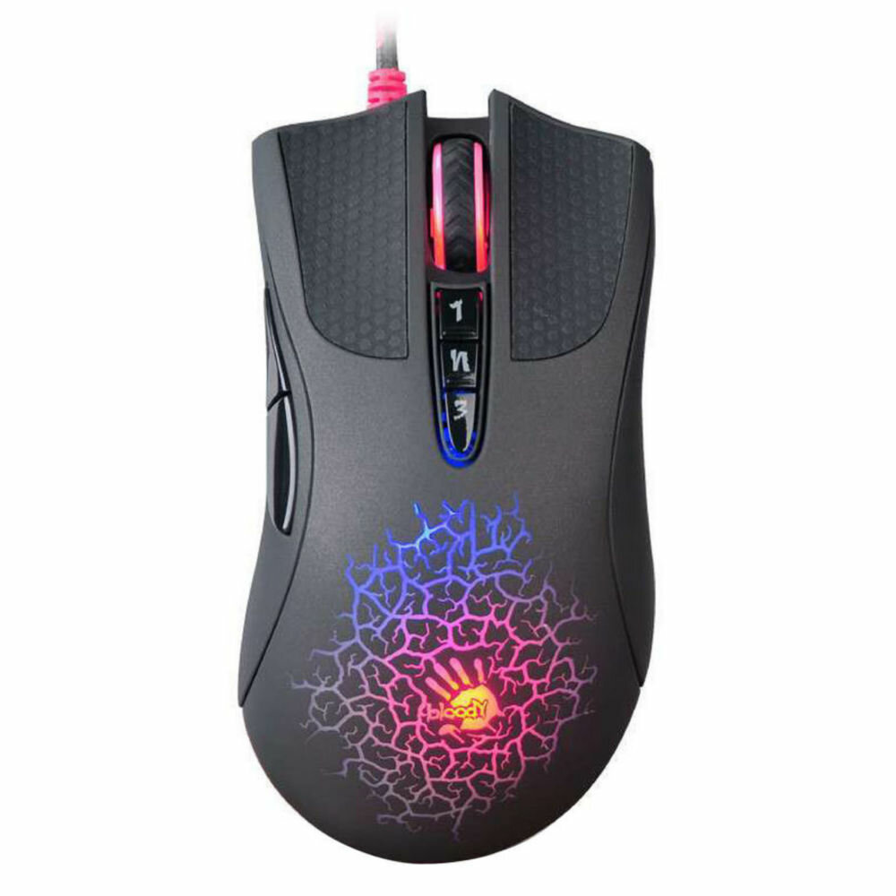 Мышь проводная A4TECH Bloody A90 black (USB, 6200dpi, 8but) (A90)