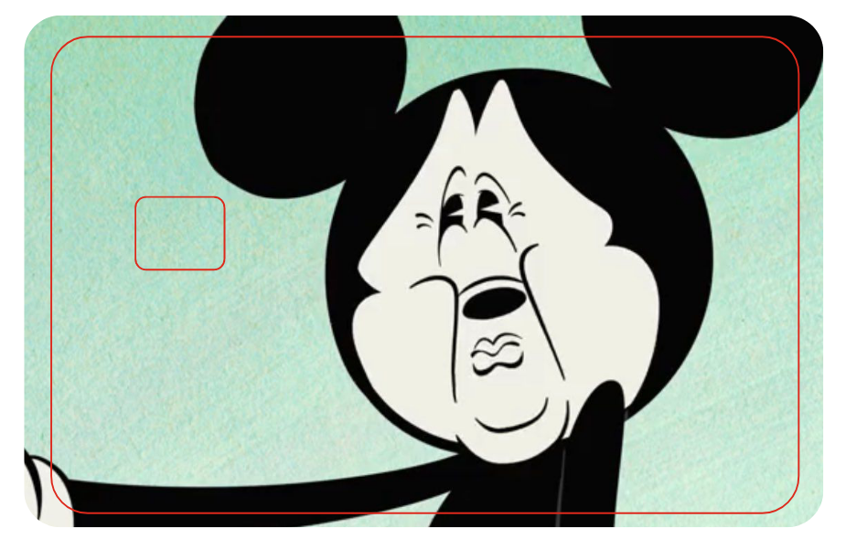 Наклейка на банковскую карту, стикер на карту, Мики Маус