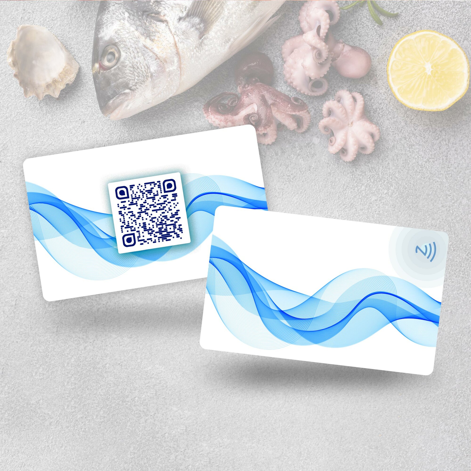 Умная электронная визитка на NFC-карте с бесплатной виртуальной картой (Ocean)