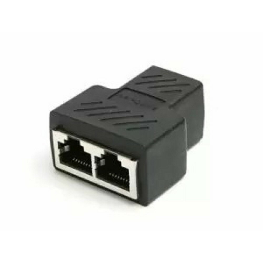 Vcom Переходник Разветвитель RJ-45 8P8C F <-->2 x 8P8C F , FTP, ABS пластик, кат. 5e 4895182256415