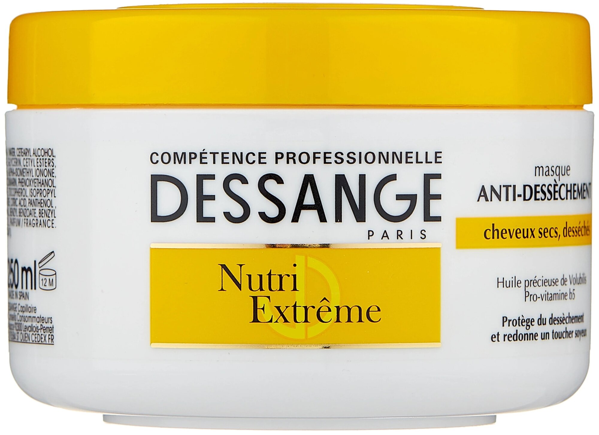 Dessange Маска Nutri-Extreme Экстра питание для сильно истощенных волос, 250 г, 250 мл, банка