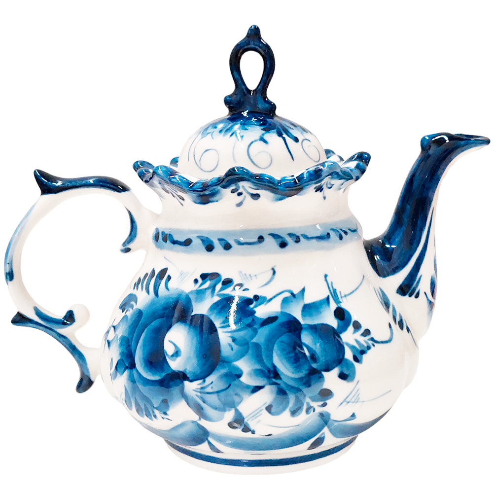 Чайник заварочный "Анимон", гжель, 1200мл.