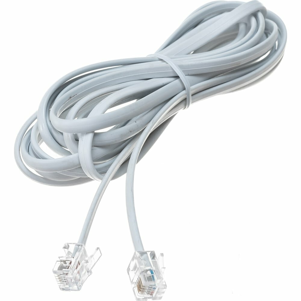 Телефонный удлинитель REXANT RJ-11 (6P-4C), 3 м, белый 18-3031
