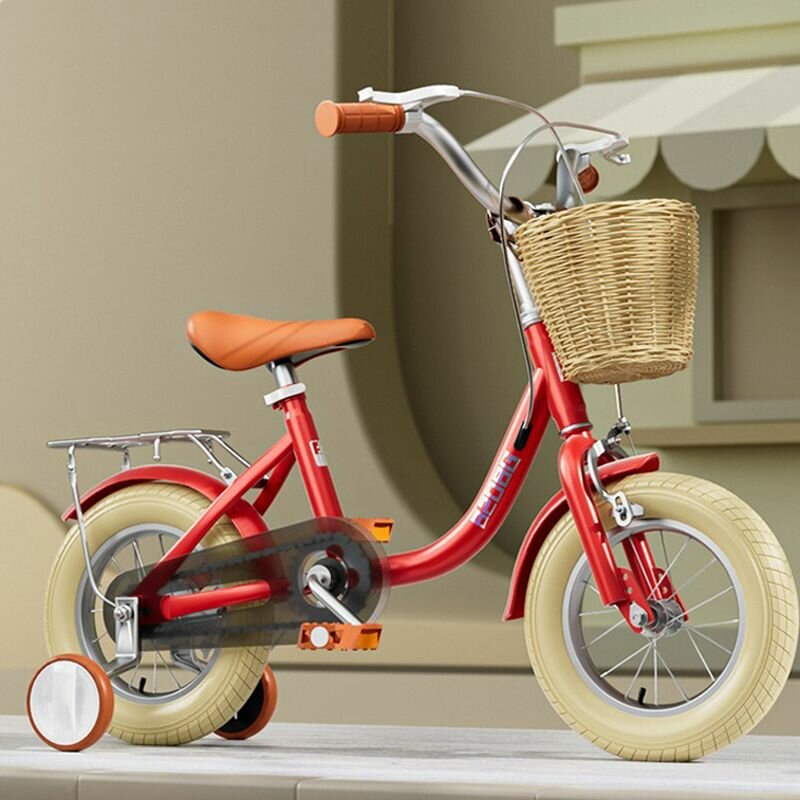 Детский велосипед ZT-X909HH 12 дюймов для девочек с рамой из высокоуглеродистой стали, красный