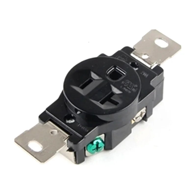 Промышленная розетка 20A черная 1way socket