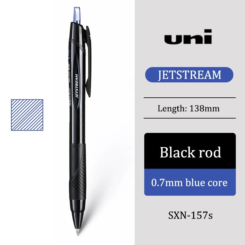 Шариковая ручка uni SXN-157S JETSTREAM 0,7 мм Темно-синий, Blue blue ink