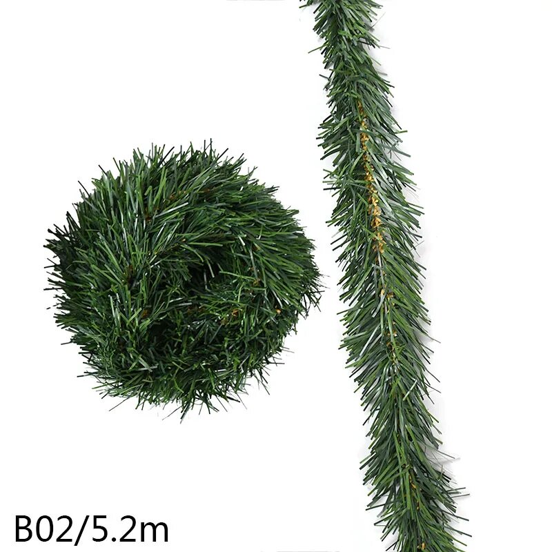 Искусственная гирлянда из ротанга и ПВХ 5.2/5.5 м B02-5.2