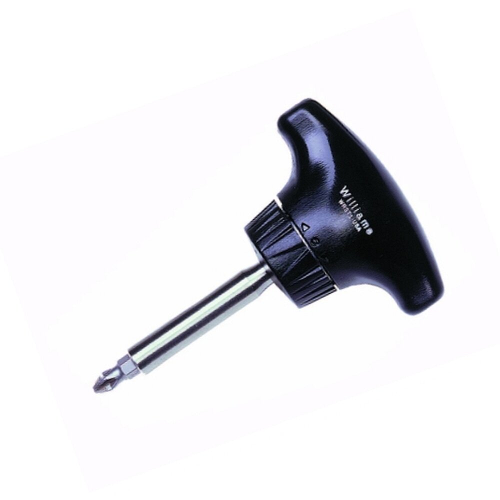 Отвертка трещоточная Williams с Т-образной рукояткой в комплекте со вставкой РН#2, длина жала 52 мм