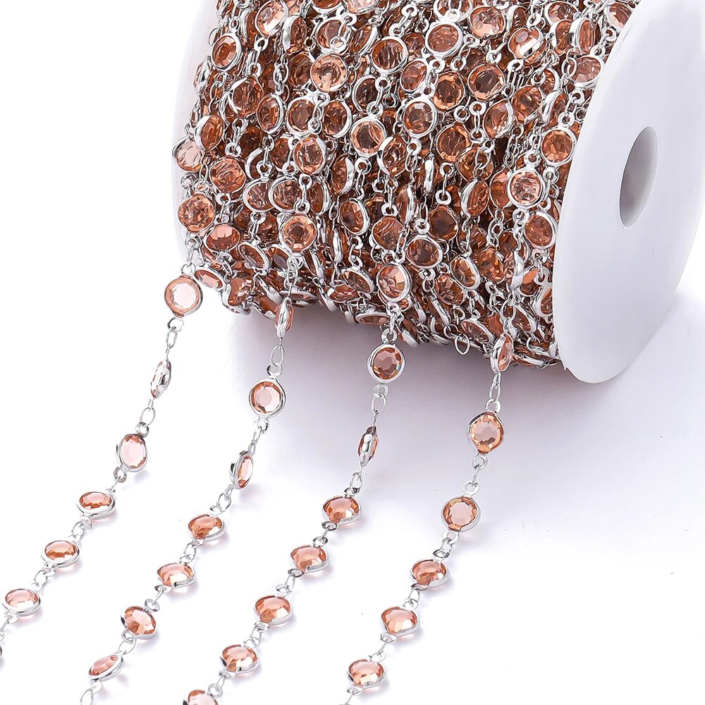 Каменная цепочка циркон AGCFABS для рукоделия 06