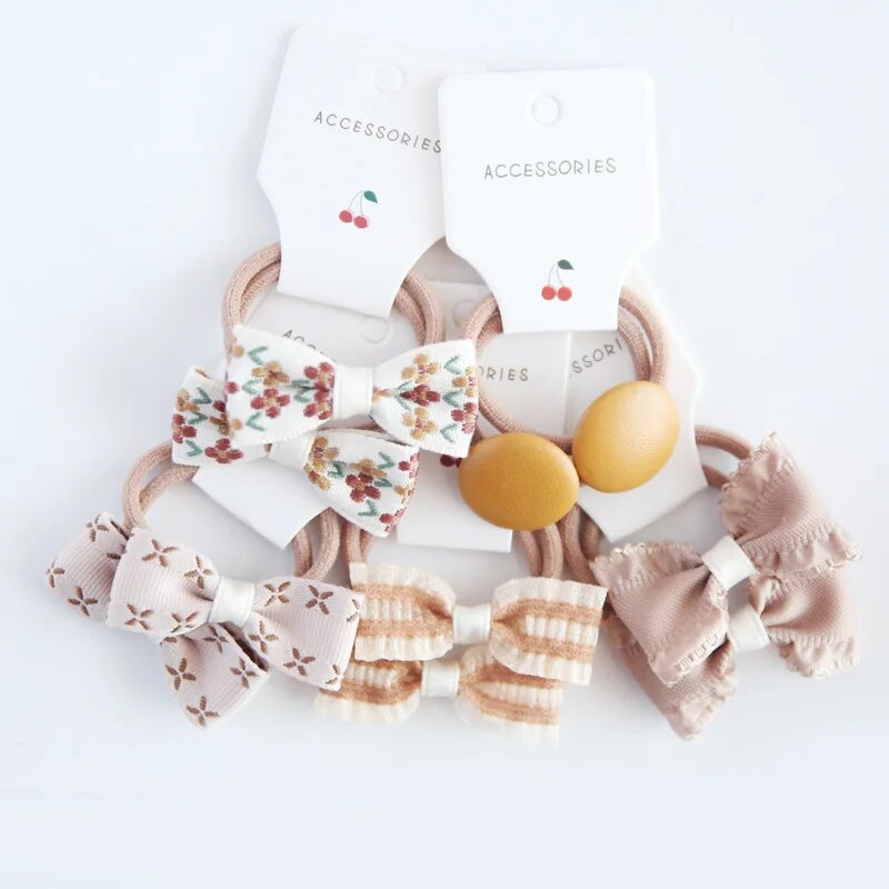 Детские резинки для волос бежевые 10Pcs-K5