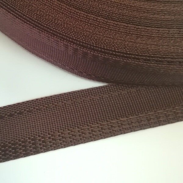 Брючная лента Красная лента коричневая, 15 мм, 50 м