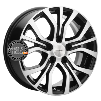 Диск автомобильный литой Khomen Wheels KHW1608 (Huyndai/Kia) 16x6.5 5x114.3 et43 dia67.1 Black-FP