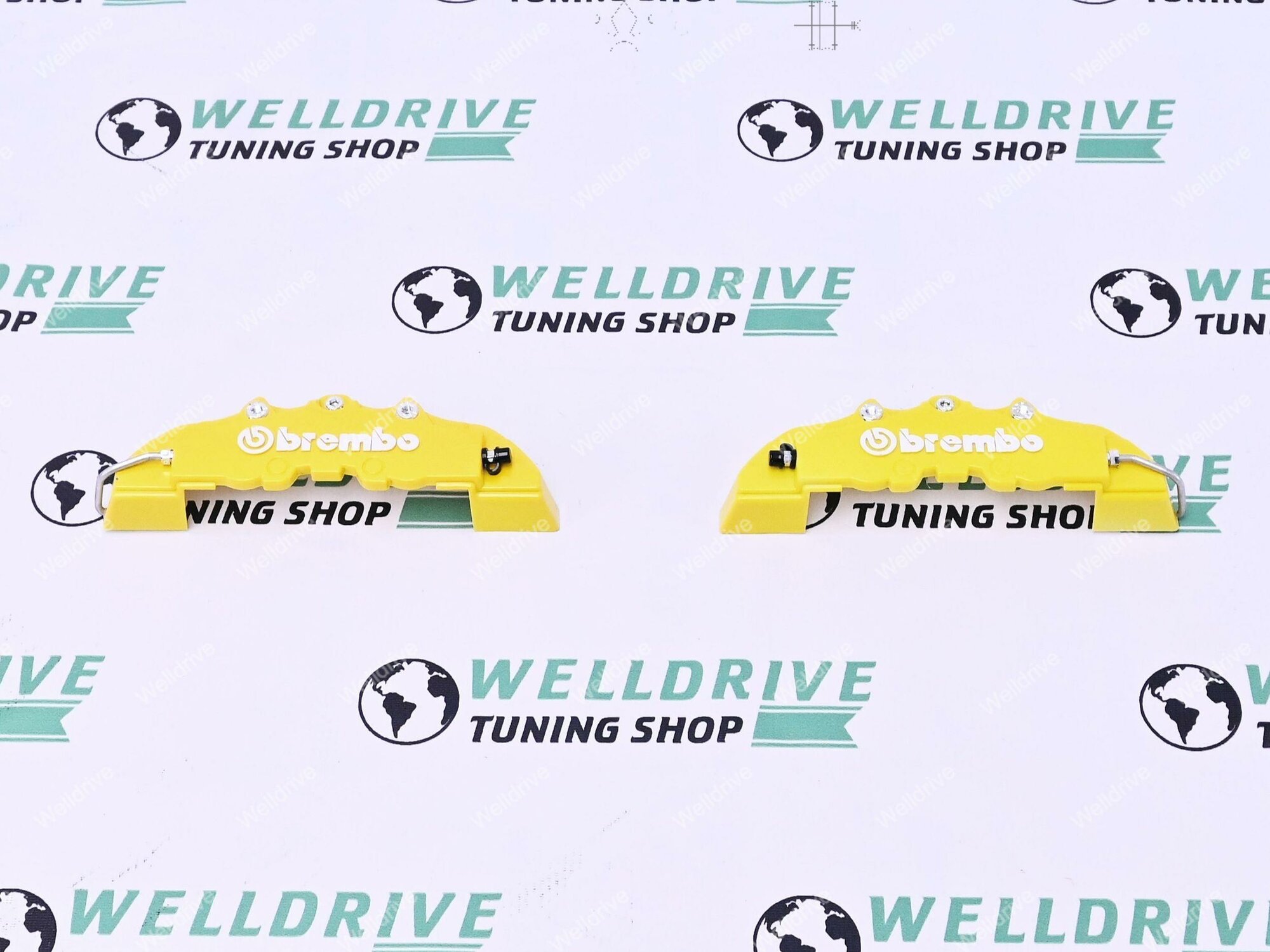 Накладки на суппорта Brembo АБС-пластик 24 см желтые комплект 2 шт