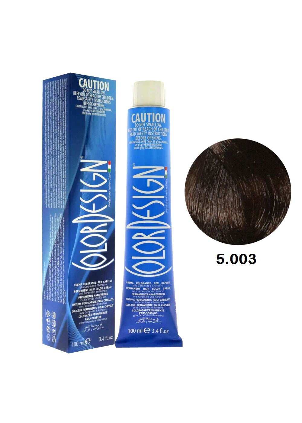 Colordesign Колор Дизайн Стойкая краска для волос 100 мл - Colordesign 5,003