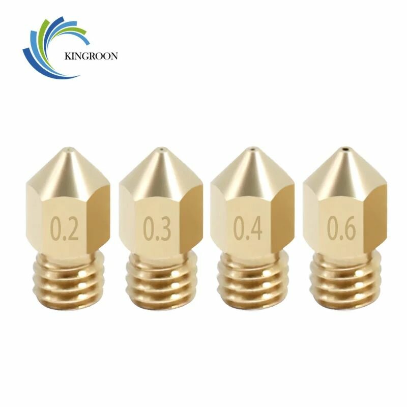 KINGROON Медные форсунки для 3D принтера 5 шт 0.3mm 1.75mm