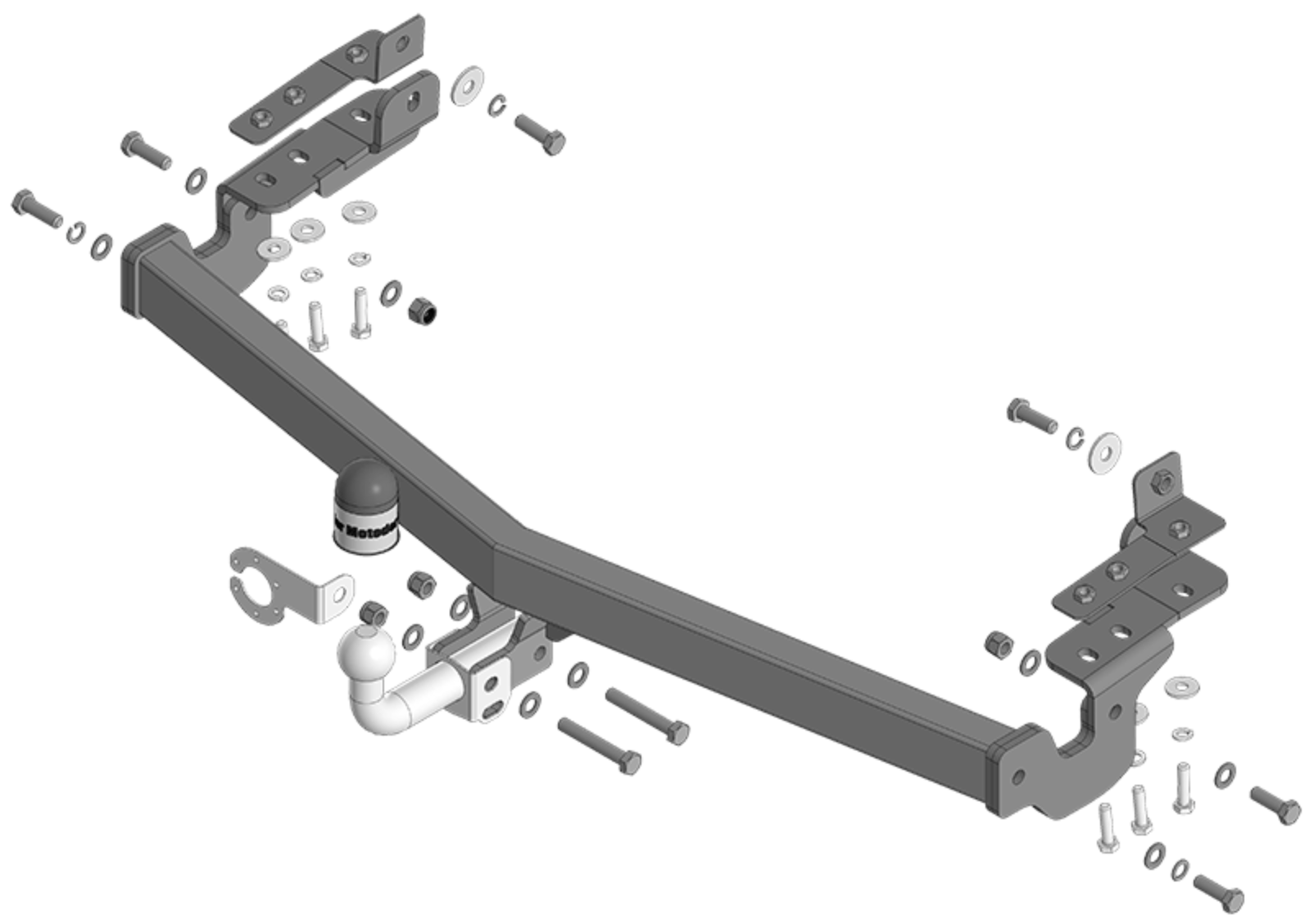 Фаркоп Motodor для Chery Tiggo 9 2024- (оцинк. Шар) арт.99024-A