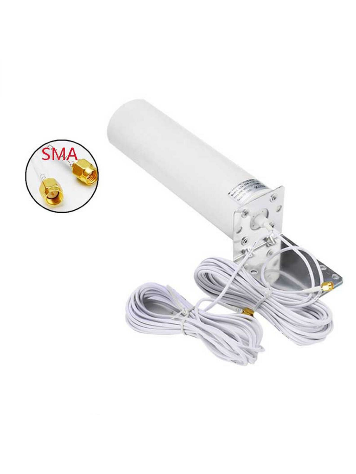 High Gain- 12dBi Dual SMA Male Wide Band 3G/4G LTE Omni-Directional Outdoor Antenna for Phone Signal Booster LTE Router