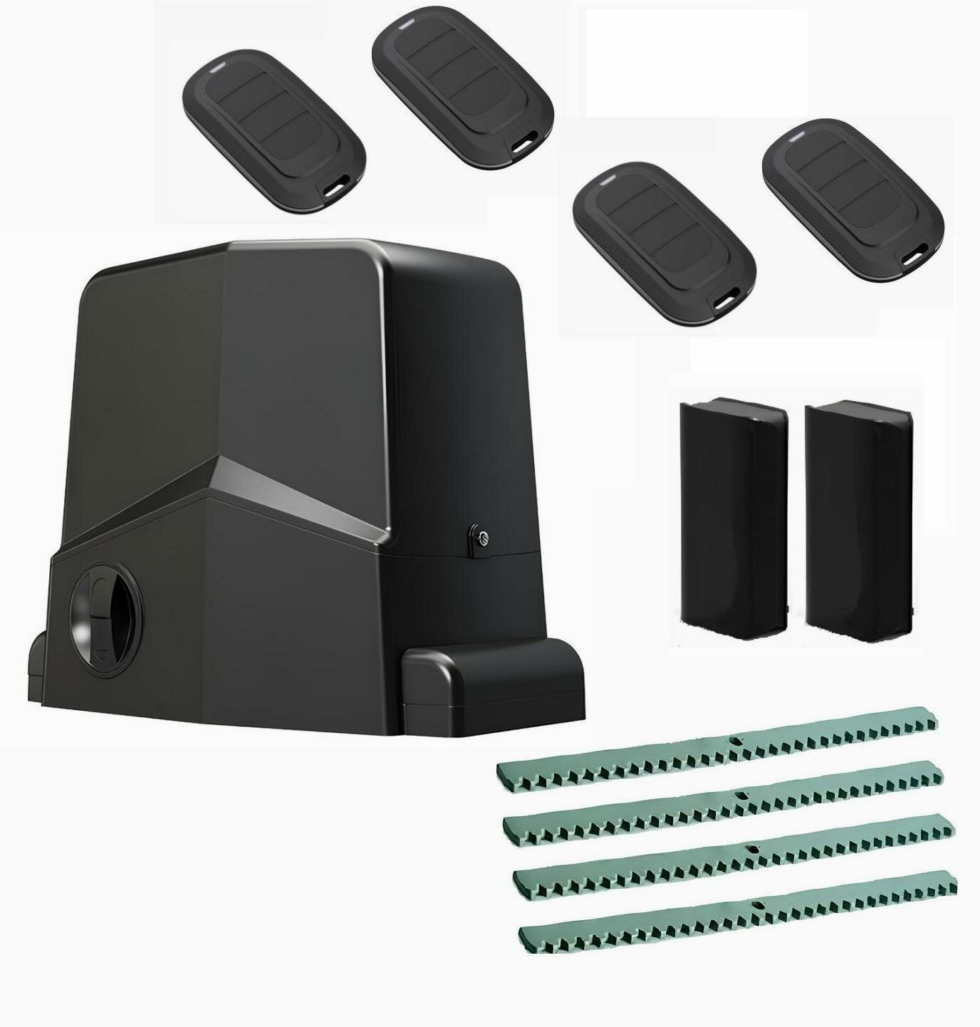 Автоматика для откатных ворот ARW-1000MKIT FA4-T4, комплект: привод, фотоэлементы, 4 пульта, 4 рейки