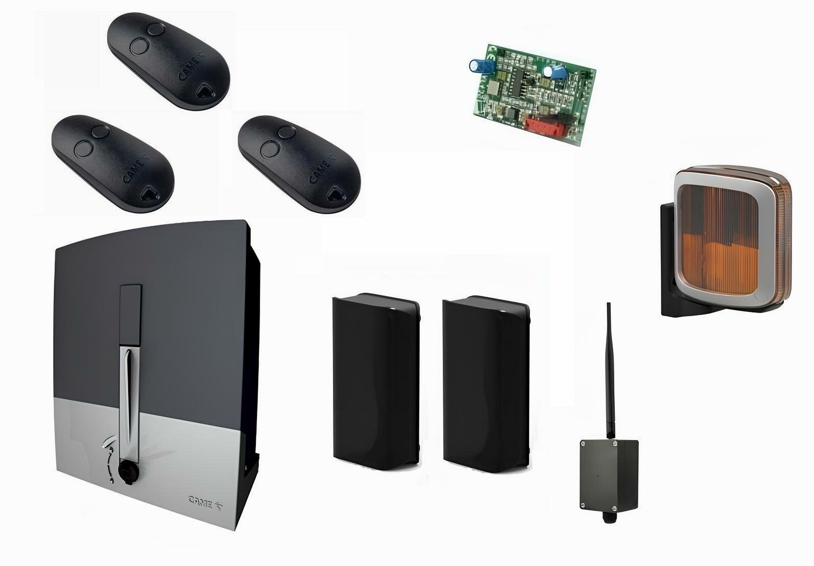 Автоматика для откатных ворот BXL04AGS FULL-A-BT-Т3, комплект: привод, радиоприемник, 3 пульта, фотоэлементы, лампа, Bluetooth-модуль