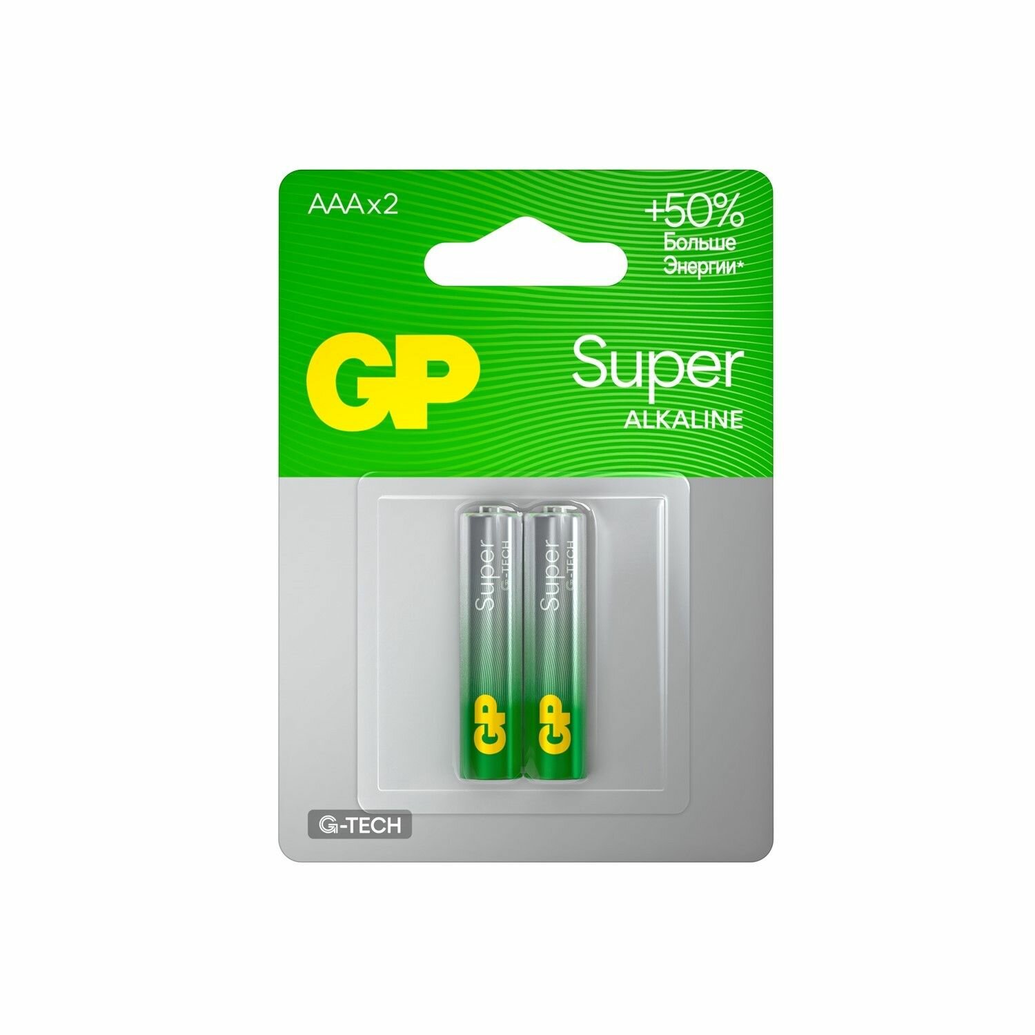 Gp Батарейка 24AA21 - 2CRSBC2 20 160 Super Alkaline G - Tech 2 шт. в уп - ке