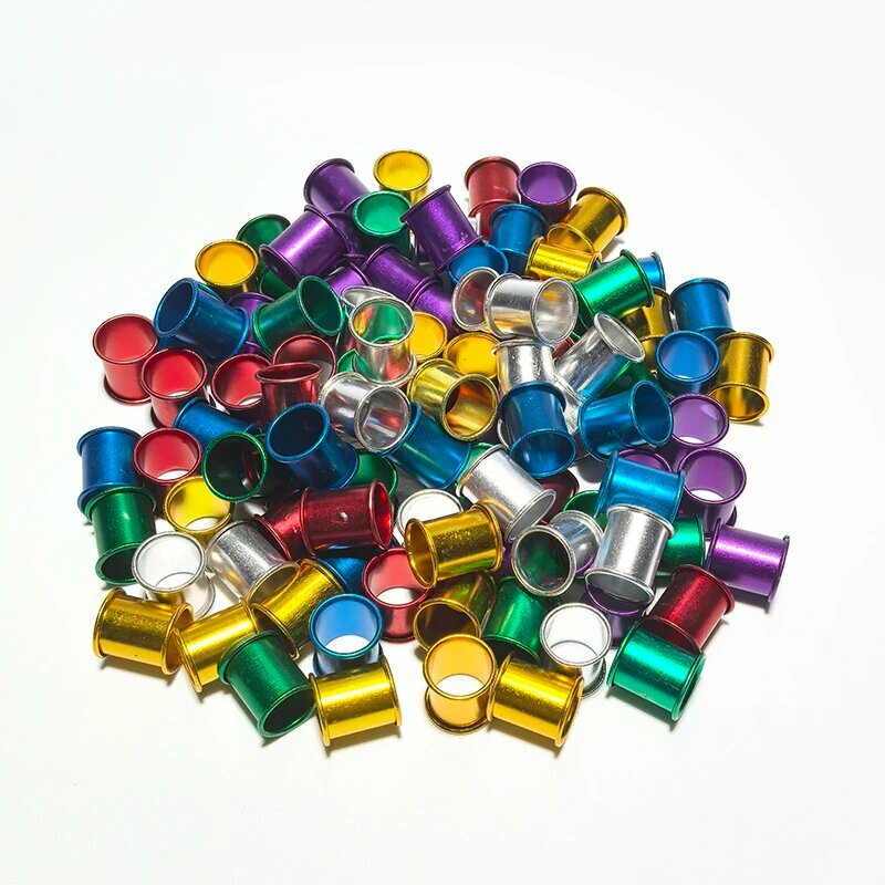 Кольца для ног голубей, алюминиевые, 8 мм, 100 шт. разноцветный