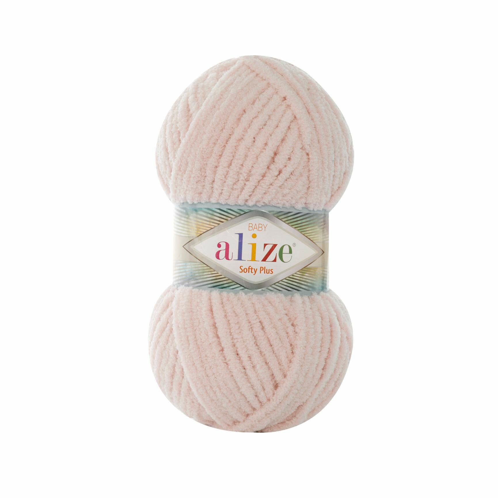 Пряжа для вязания Softy Plus Alize 1 моток (120 м, 100 гр), цвет 382 телесный