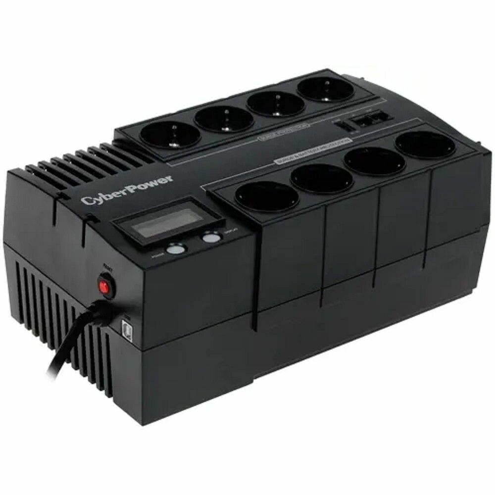 CyberPower BR1000ELCD ИБП 1000VA/600W, 8 розеток (Schuko), 2xUSB (A, B), 2xRJ11/RJ45, линейно-интерактивный — фото 1