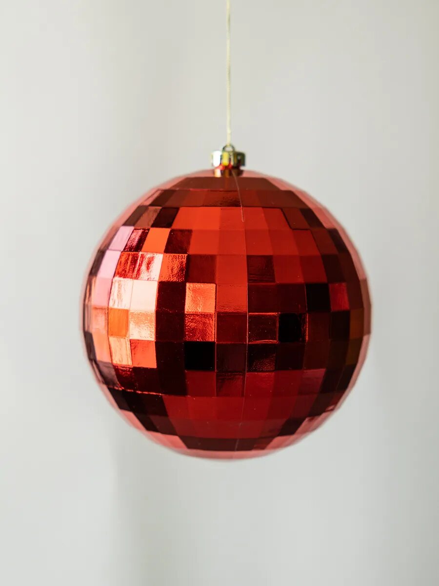 Елочная игрушка большой диско шар на елку декор