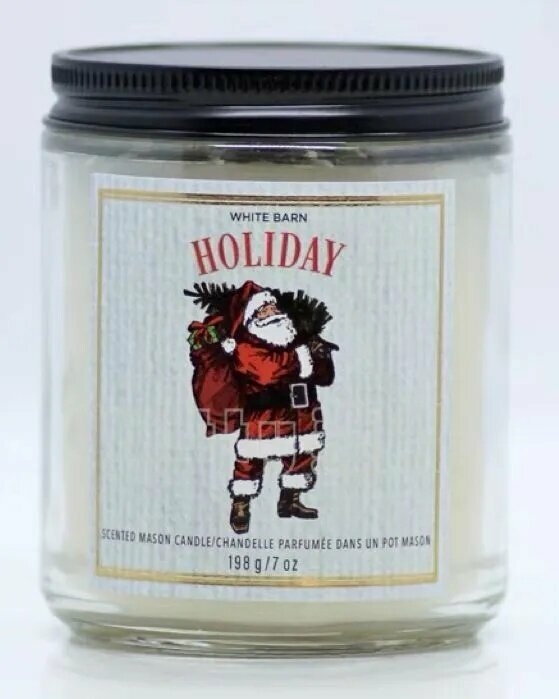 Bath and Body Works Свеча ароматическая "Булочки с красной корицей, рождественские бутоны гвоздики, молотый мускатный орех", 9 см х 7 см, 1 шт