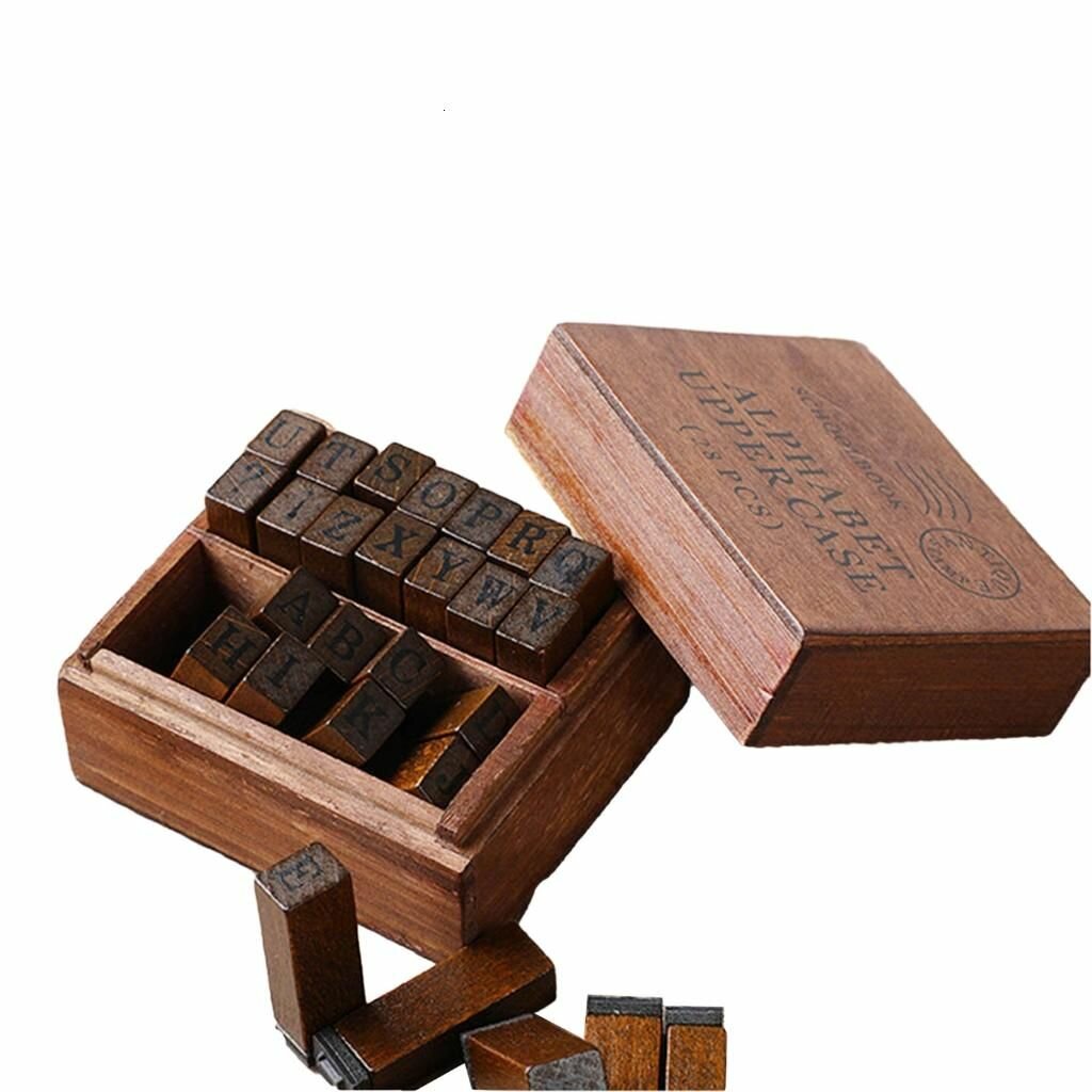 28 деревянных штампов с буквами и цифрами, - Регулярный капитал 1