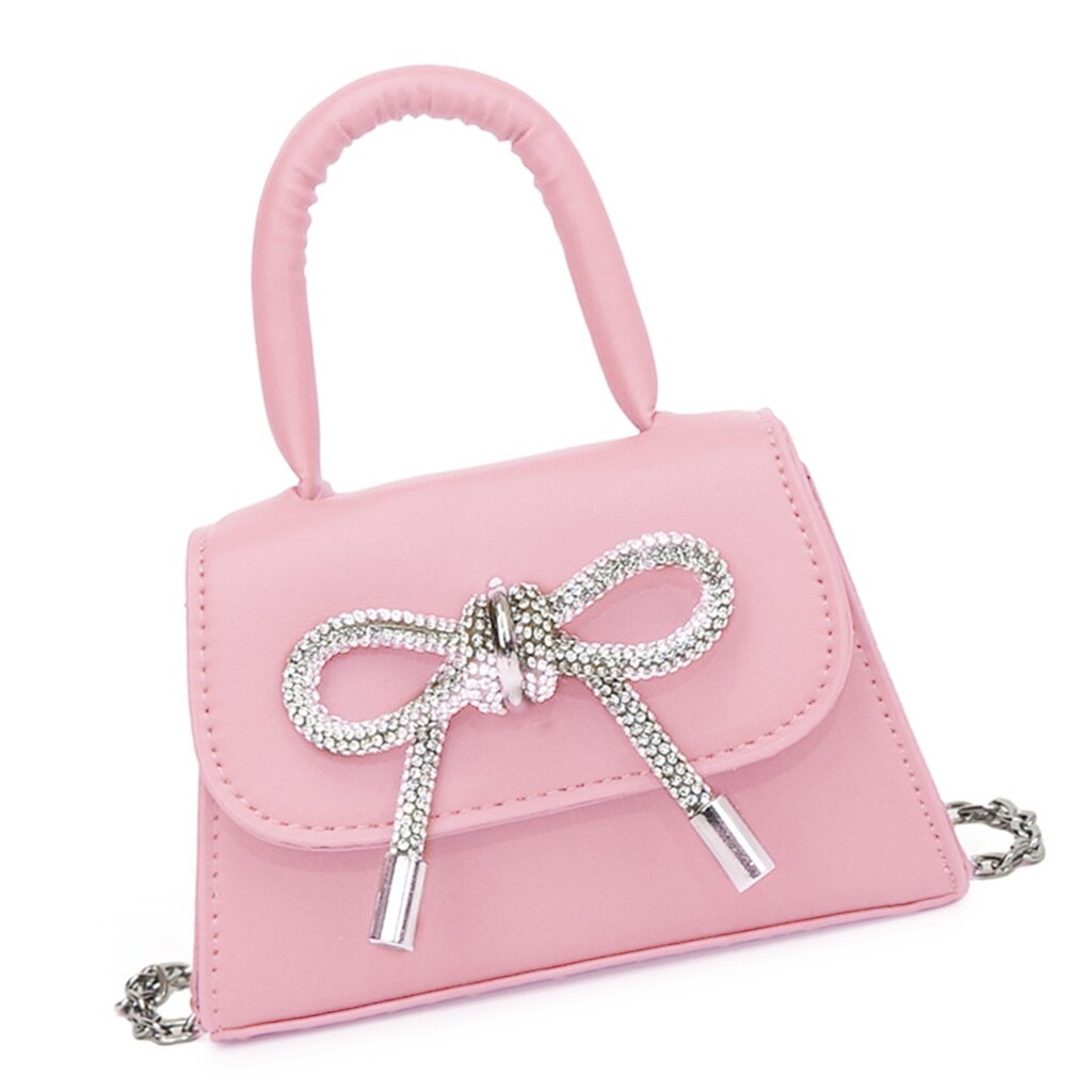 Compact Bowknot Designs Handbag PU Leather Shoulder Bags Crosbody Purse for Lady