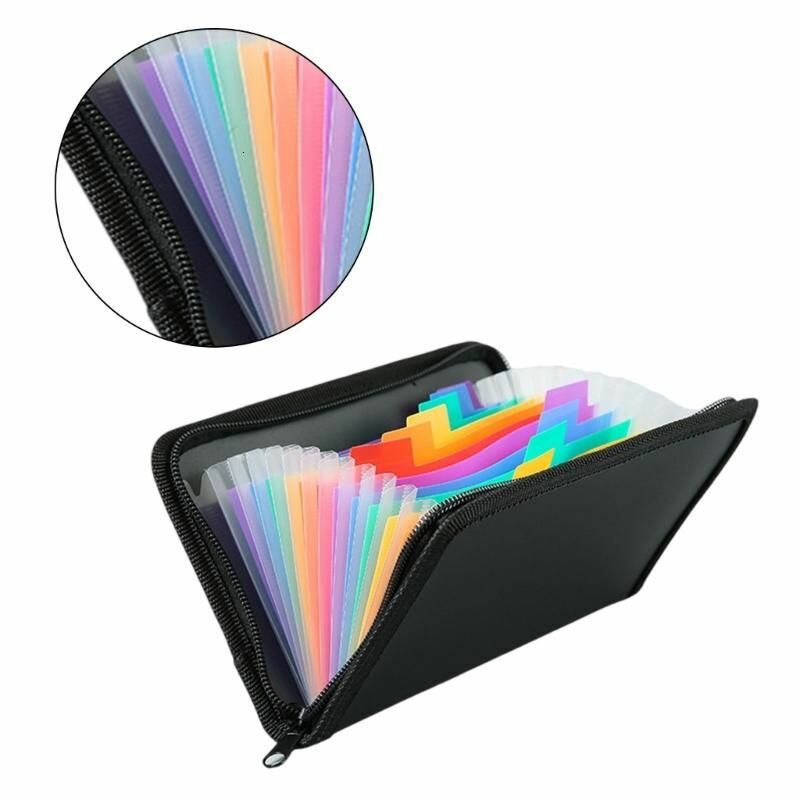 Многослойная папка для хранения банкнот A6-black rainbow