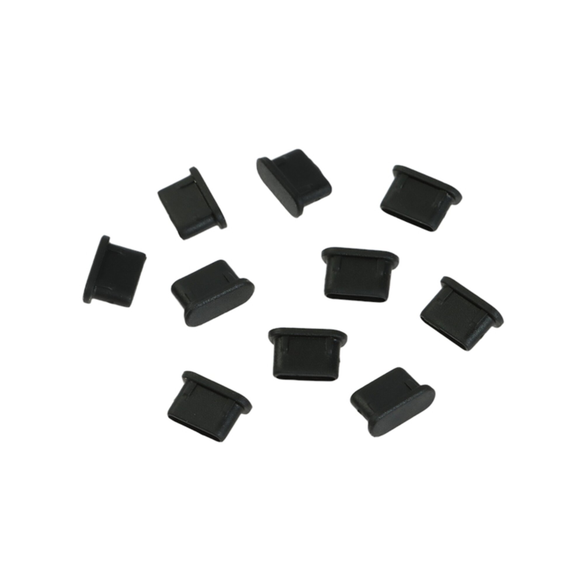Заглушка Type-C Сима-ленд, пластик, цвет черный, набор 10 штук
