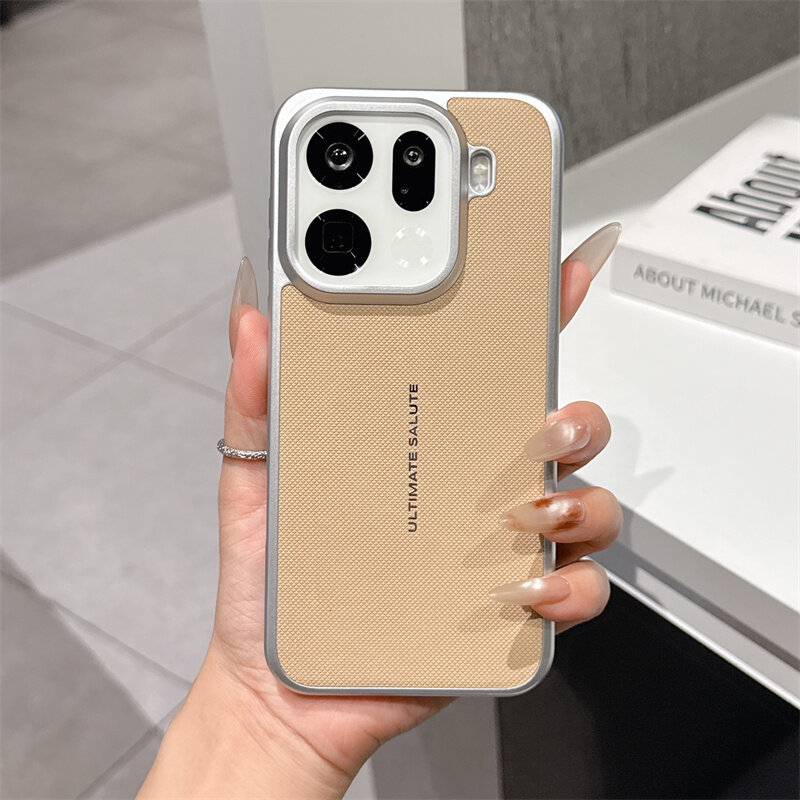 Чехол Для OPPO Find X9 Pro/Оппо Финд X9 Про, soft touch, чехол-кардиомонитор, искусственная кожа, поликарбонат (PC), защита камеры, ударопрочный, усиленные углы, OPPO, OPPO Find X9 Pro, brown,