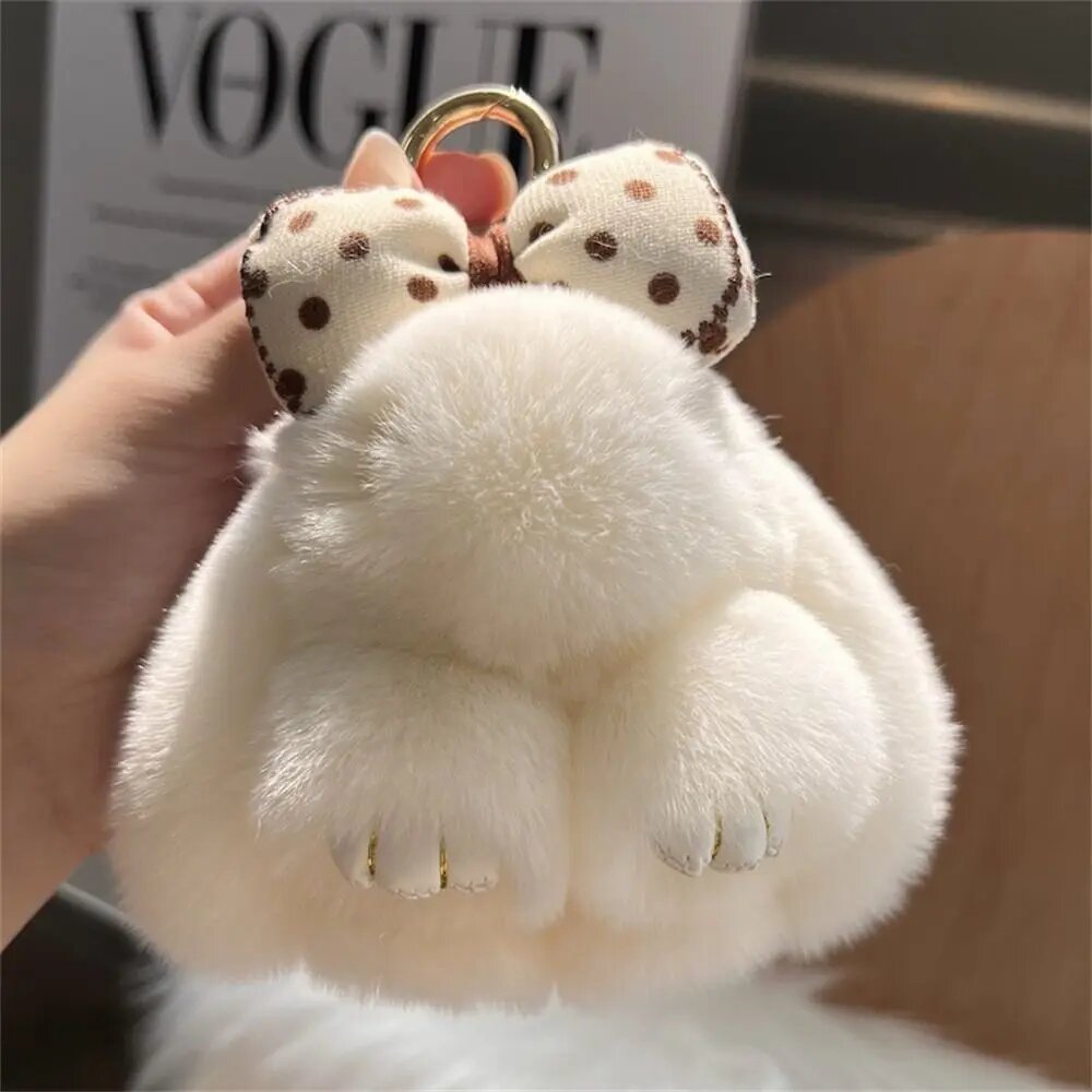 Плюшевый брелок с кроликом Белый, Beige