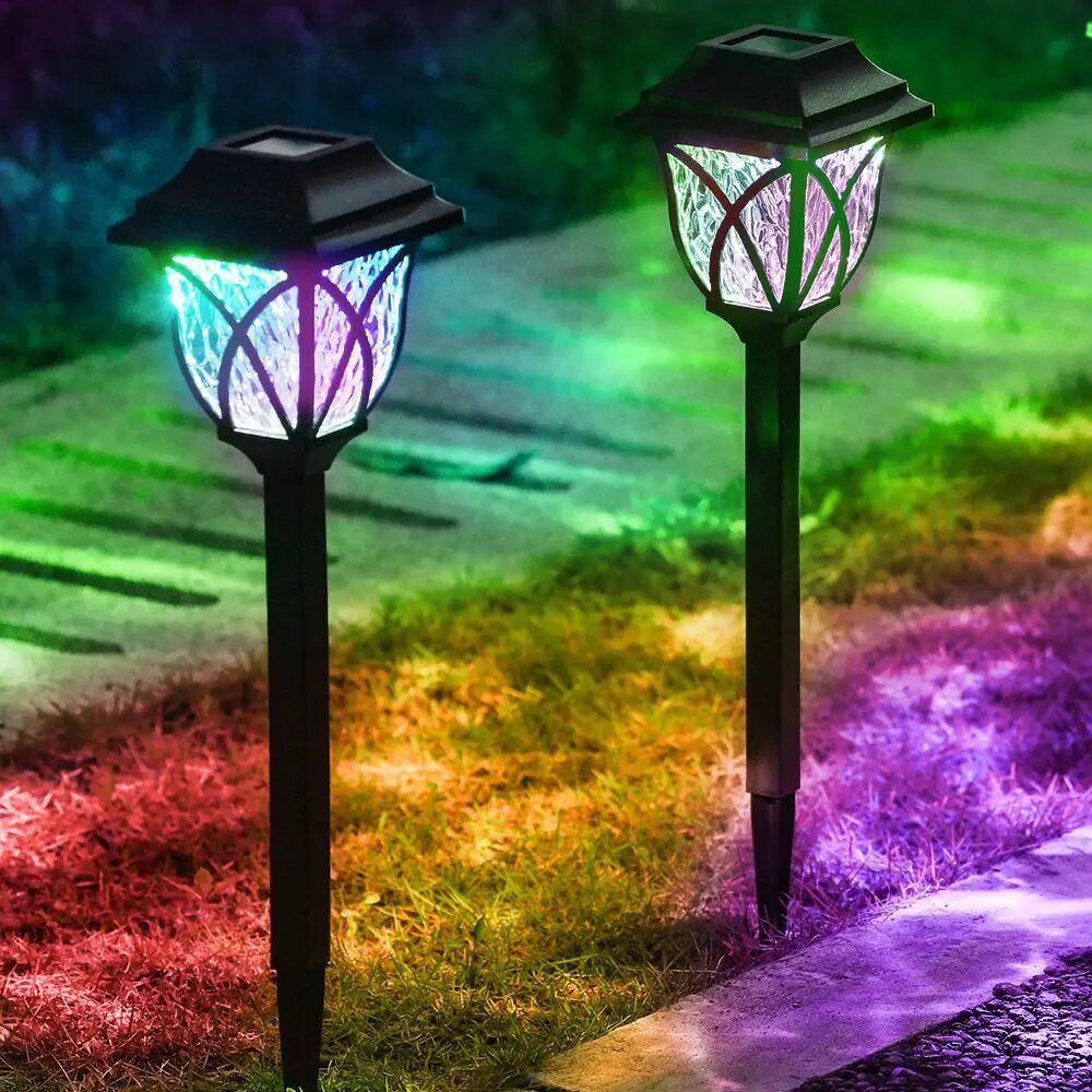 Солнечные фонари для сада KIQUNE, RGB, 1PC