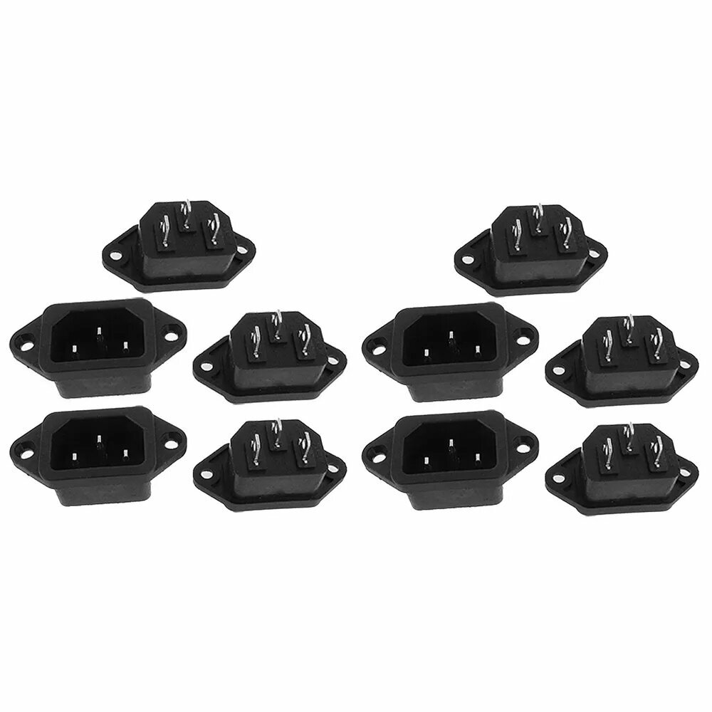 10 шт. 3P IEC 320 C14 штекер панель питания розетки разъемы AC 250V 10A