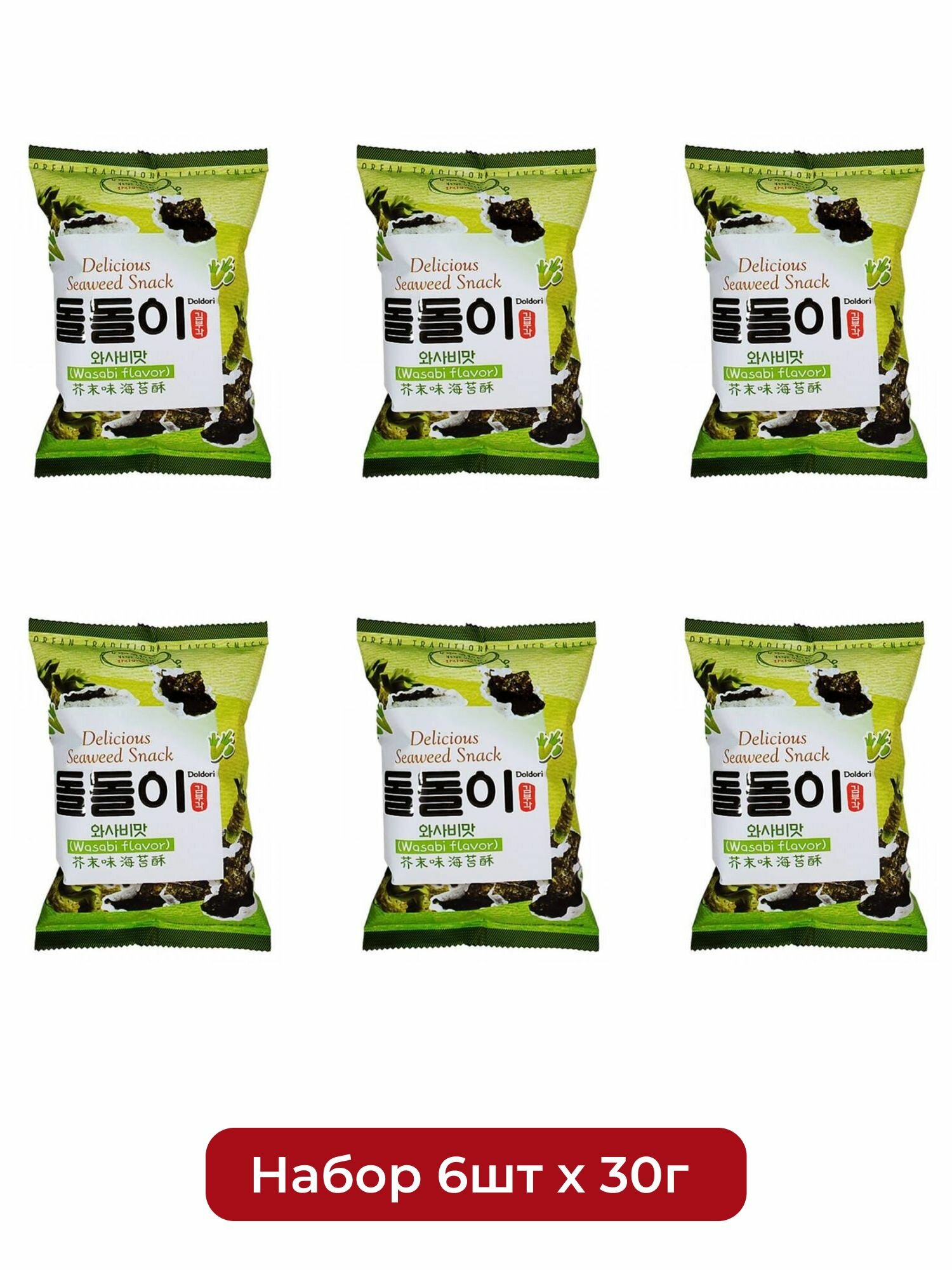 Капуста морская Doldori в кляре васаби, 30г х 6шт.