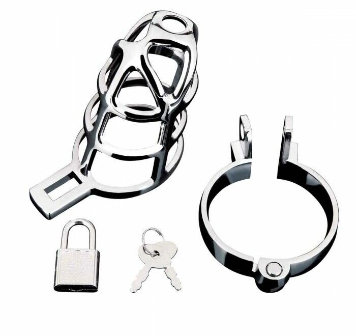 Металлическая клетка для члена с замком Enslave Cock Cage