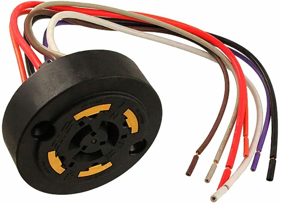 Гнездо, 3 контакта питания, 4 контакта диммер 105C NEMA/ANSI LUMAWISE