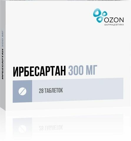 Ирбесартан таблетки п/о плен. 300мг 28шт