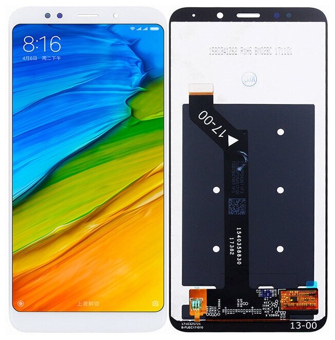 Дисплей для Xiaomi Redmi 5 Plus в сборе с тачскрином, белый