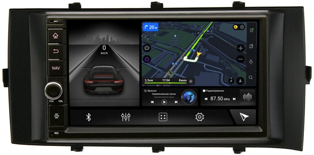 Штатная магнитола Toyota Aqua 2011-2017 Canbox GTR056-RP-TYAQ-133 Android 10 (4/64, DSP, IPS, Carplay) С крутилкой