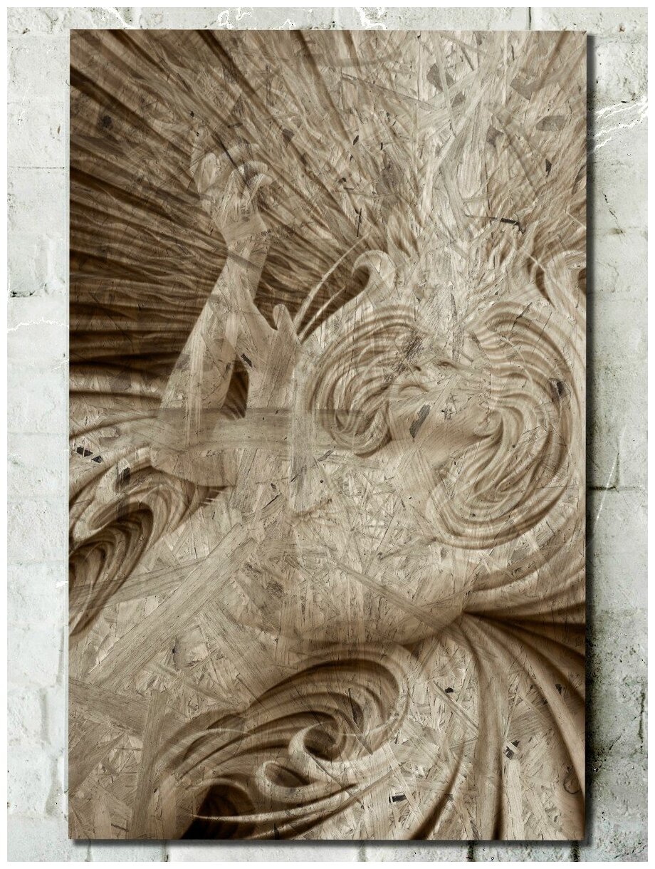 Картина интерьерная на рельефной доске девушка готика магия - 7843 В