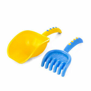 *ПесочНабор(Биплант) Набор Держи краба со вставками [глубокая лопата+грабельки] (в ассорт.) (16089)