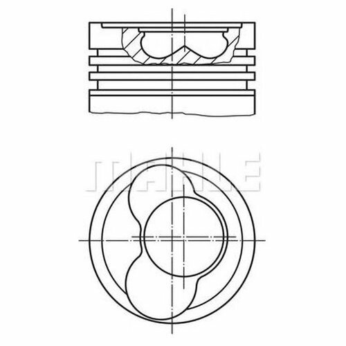 Поршень двигателя (0.50) (5 SIL. MOT.3-4-5 PISTON) LT28/35/46-TRANSPORTER T4 2.5TDI (96-06) (81mm) Yenmak 3104309050 для VW LT 2835 II 2DB II, LT 2846 II 2DA II, LT 2846 II C II, Transporter IV